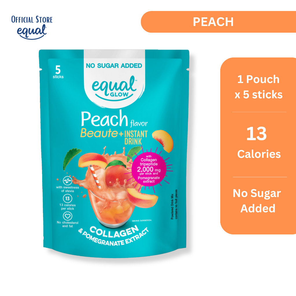 Equal Glow Peach Flavor - Vita+ Instant Drink with Collagen and ...