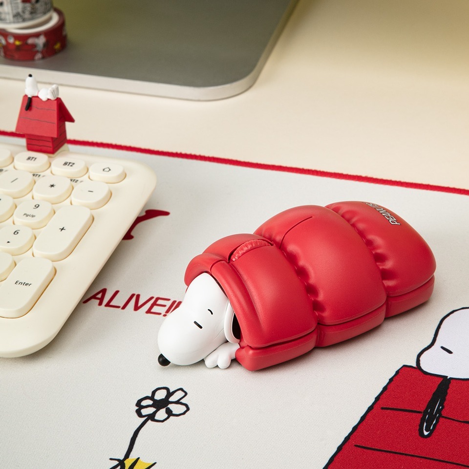 ROYCHE Peanuts Snoopy Bluetooth Wireless Mouse Korean Stationery ...