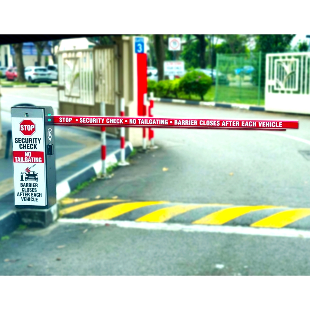 STOP SECURITY CHECK BARRIER STICKER FOR BOOM GATES | NOTICE SIGN ...