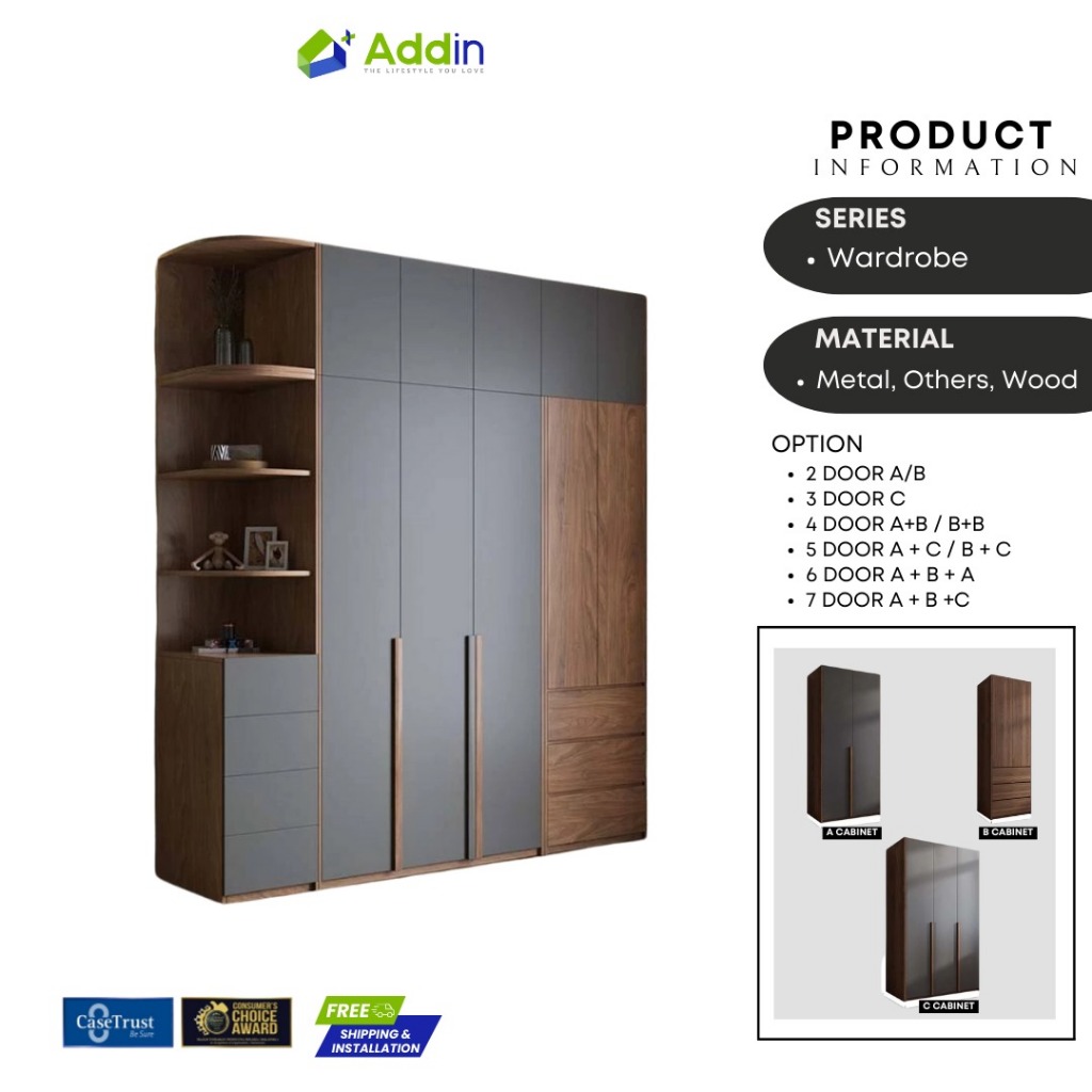 FREE INSTALLATION！ High quality Simple Wardrobe Household Bedroom Two ...