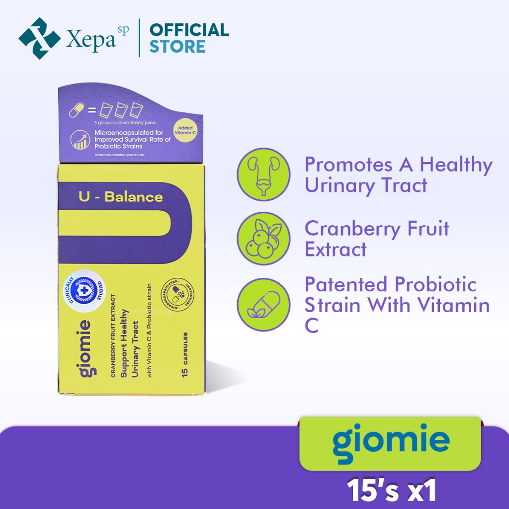 Giomie U-Balance Probiotic 15's (Supports Healthy Urinary Tract ...
