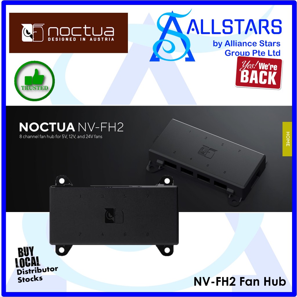 NOCTUA NV-FH2 8 Channel Fan HUB for 5V, 12V and 24V Fans (Warranty ...