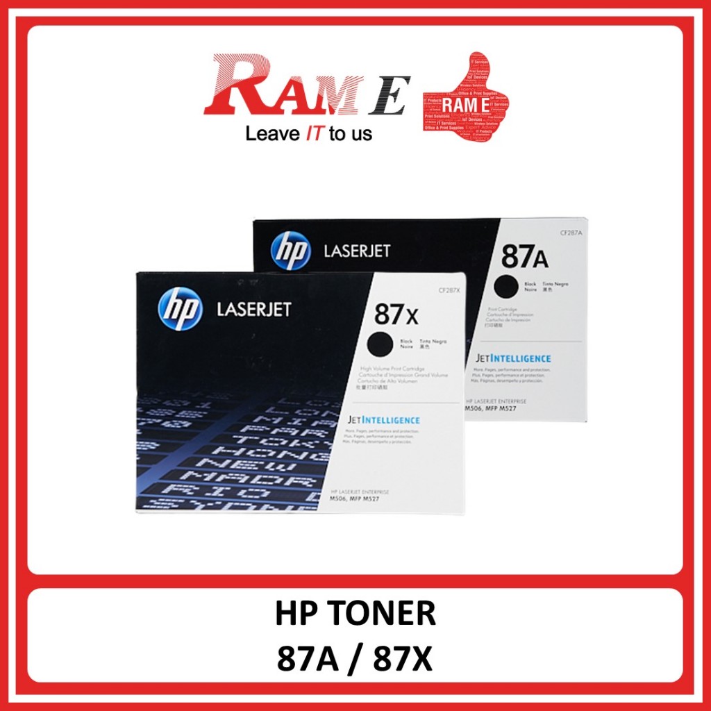 [ORIGINAL] HP 87A / 87X Black Toner Cartridge CF287A CF287X | Shopee ...