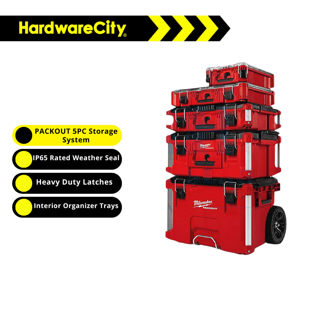 MILWAUKEE PACKOUT 5PC Storage System 48-22-8435 48-22-8430 48-22-8424 48-22-8425 48-22-8426 ...