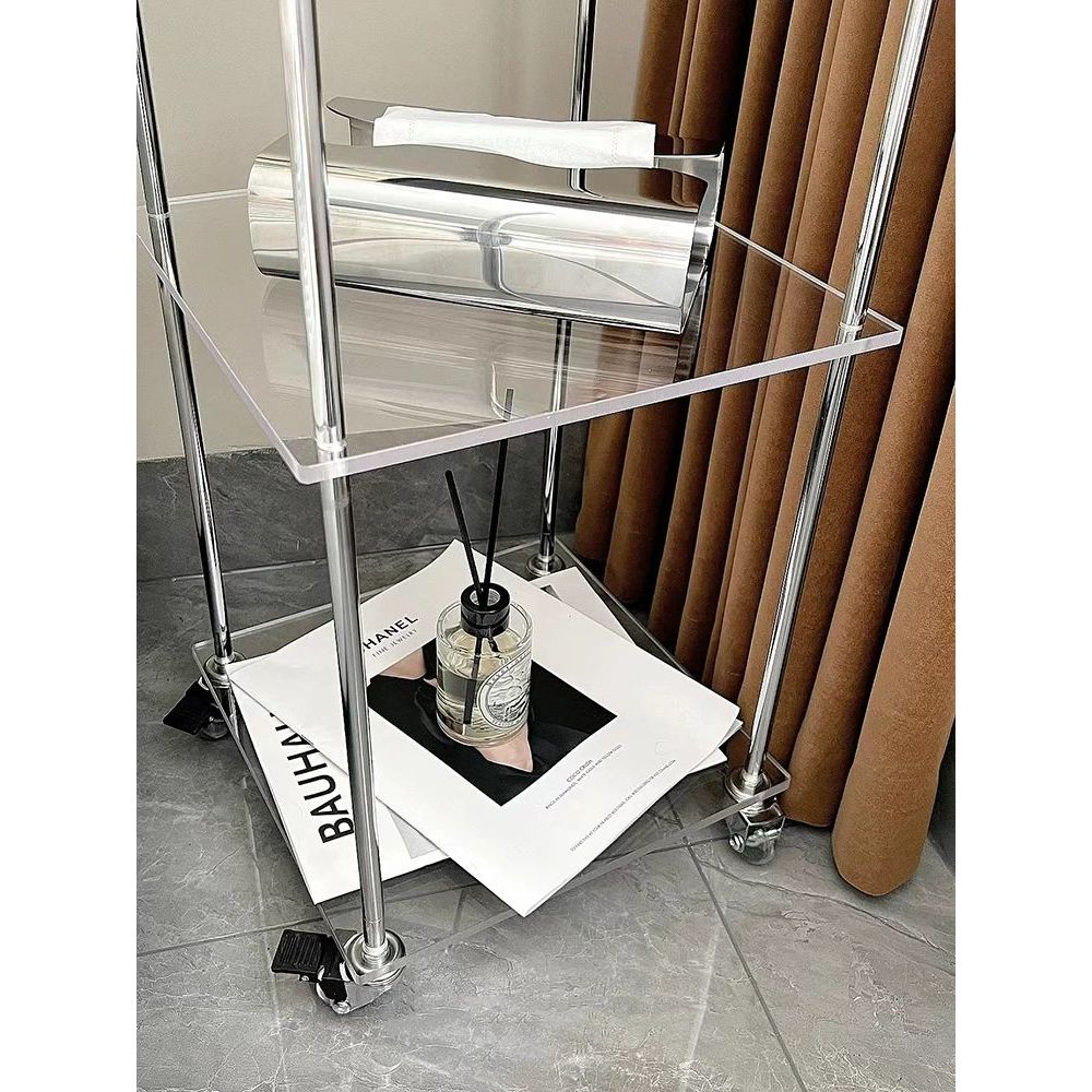And Acrylic Display Frame Wheels Rack Living With Storage Shelf Room ...