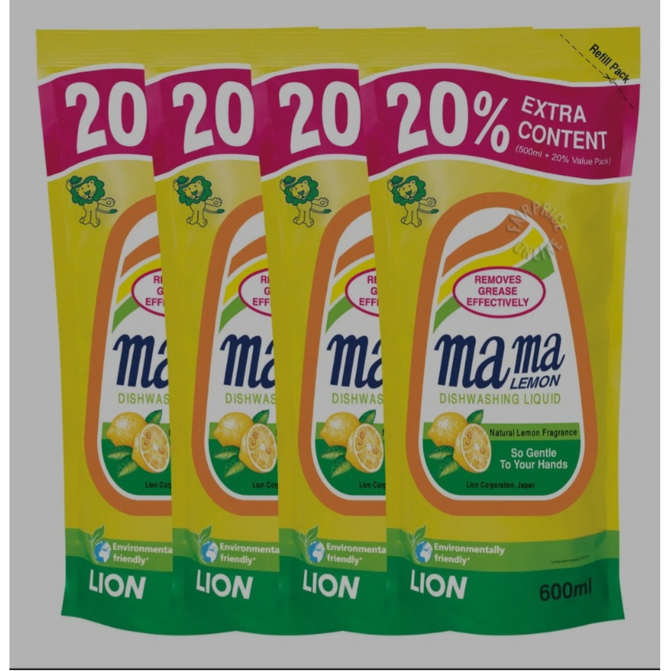 Mama Lemon Dishwashing Liquid Refill, 600ML | Shopee Singapore