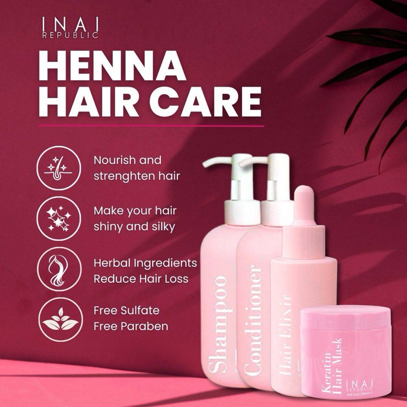 🇸🇬 Inai Republic Henna HairCare Hair Therapy - Shampoo / Conditioner ...