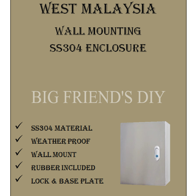 SS304 enclosure Weather proof enclosure Wall mount box Steel wall box ...