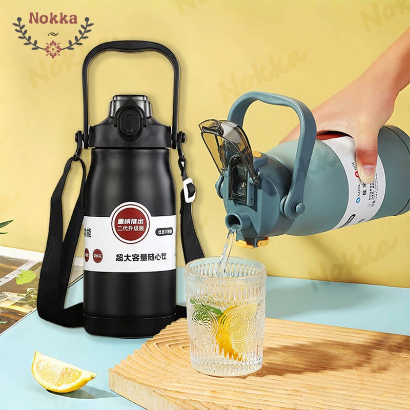 【SG】Large Capacity Thermal Flask Stainless Steel Sports Flask With ...