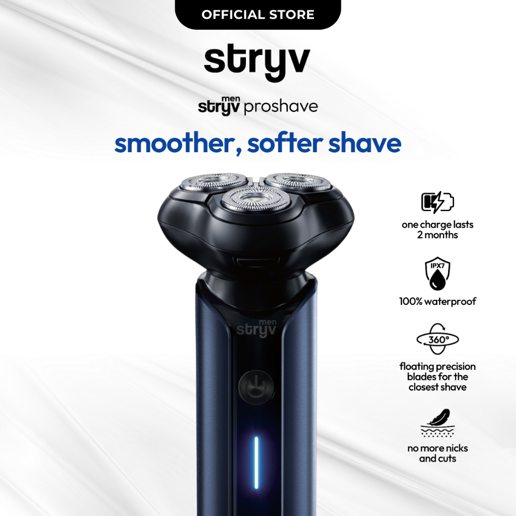 Stryv Men | ProShave - Electric Face Shaver for Wet & Dry Shaving with ...