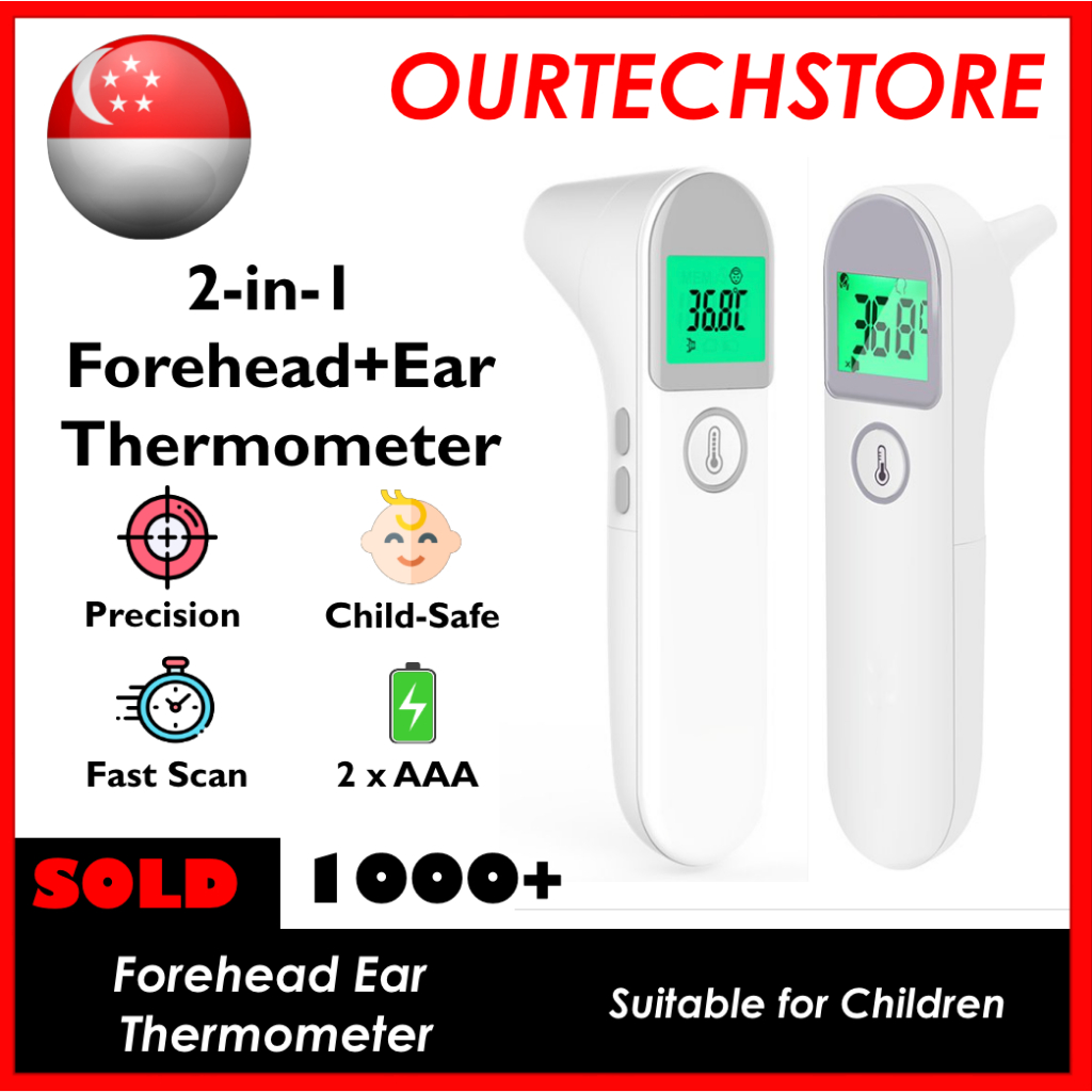 【SG 🇸🇬 Ready Stock】2 in 1 Ear and Forehead Thermometer | Baby Ear ...