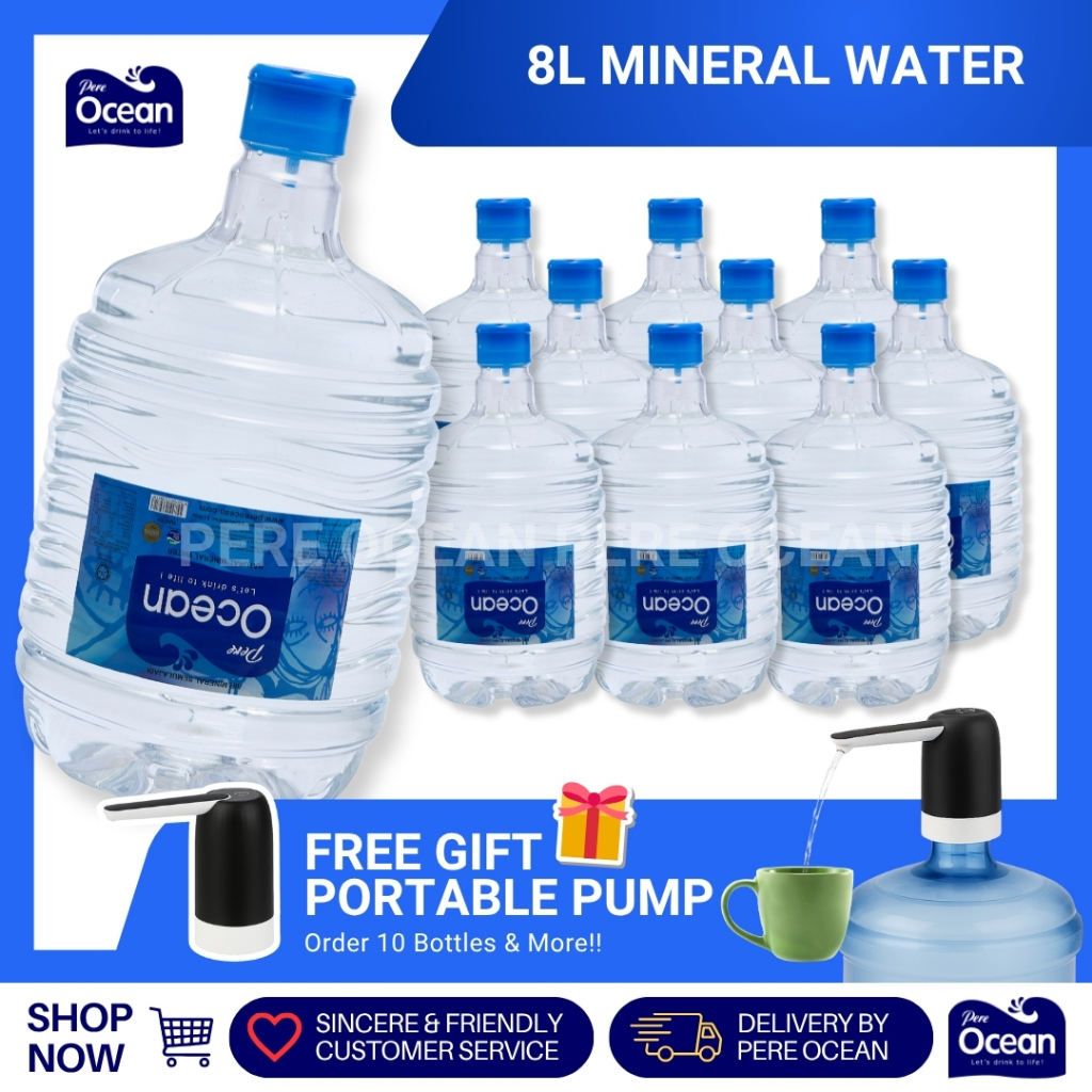 Pere Ocean Mineral Drinking Water 8L x 2 | Shopee Singapore