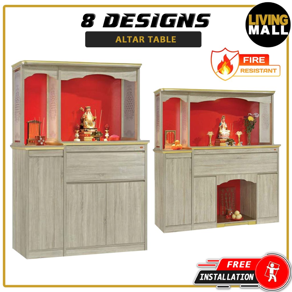 Living Mall Oriental Altar Table with Top Altar Cabinet Fire Resistant ...