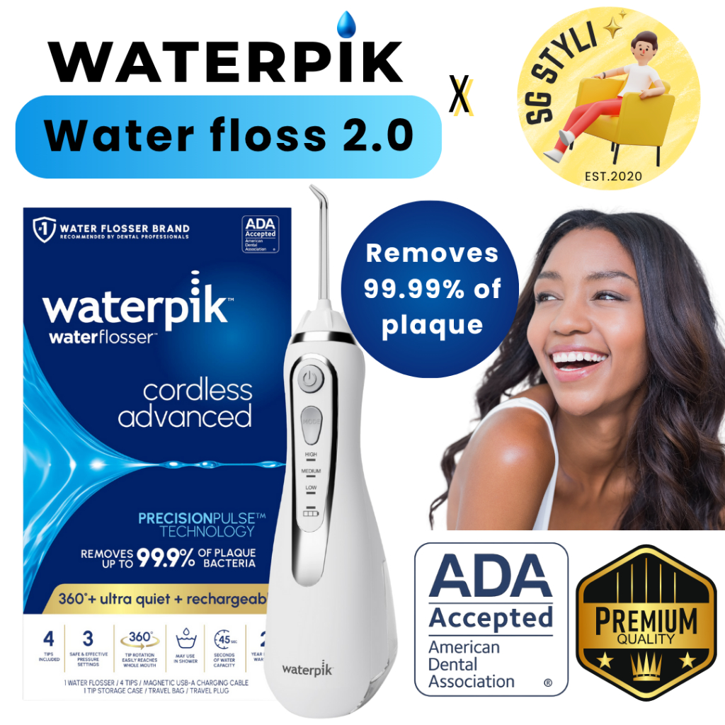 💯Waterpik Cordless Advanced Water Flosser Rechargeable WP-580 ADA ...