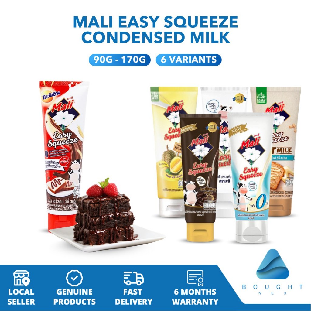 Mali Easy Squeeze Condensed Milk 90g-170g - Rich & Creamy Sweetener ...