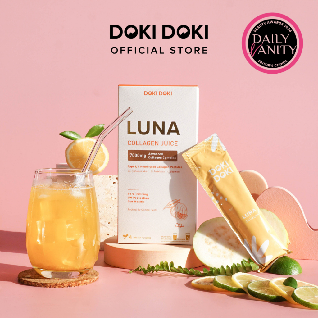 [1 Serving/Sachet] LUNA Collagen Juice - 4-in-1 Formula - Pore Refining ...