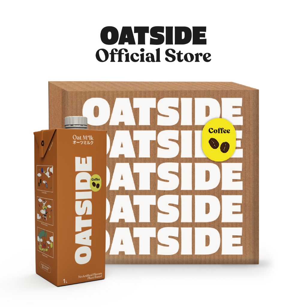 OATSIDE Coffee Oat Milk Latte 1L x6 [1 Case] - Dairy Free, Single ...