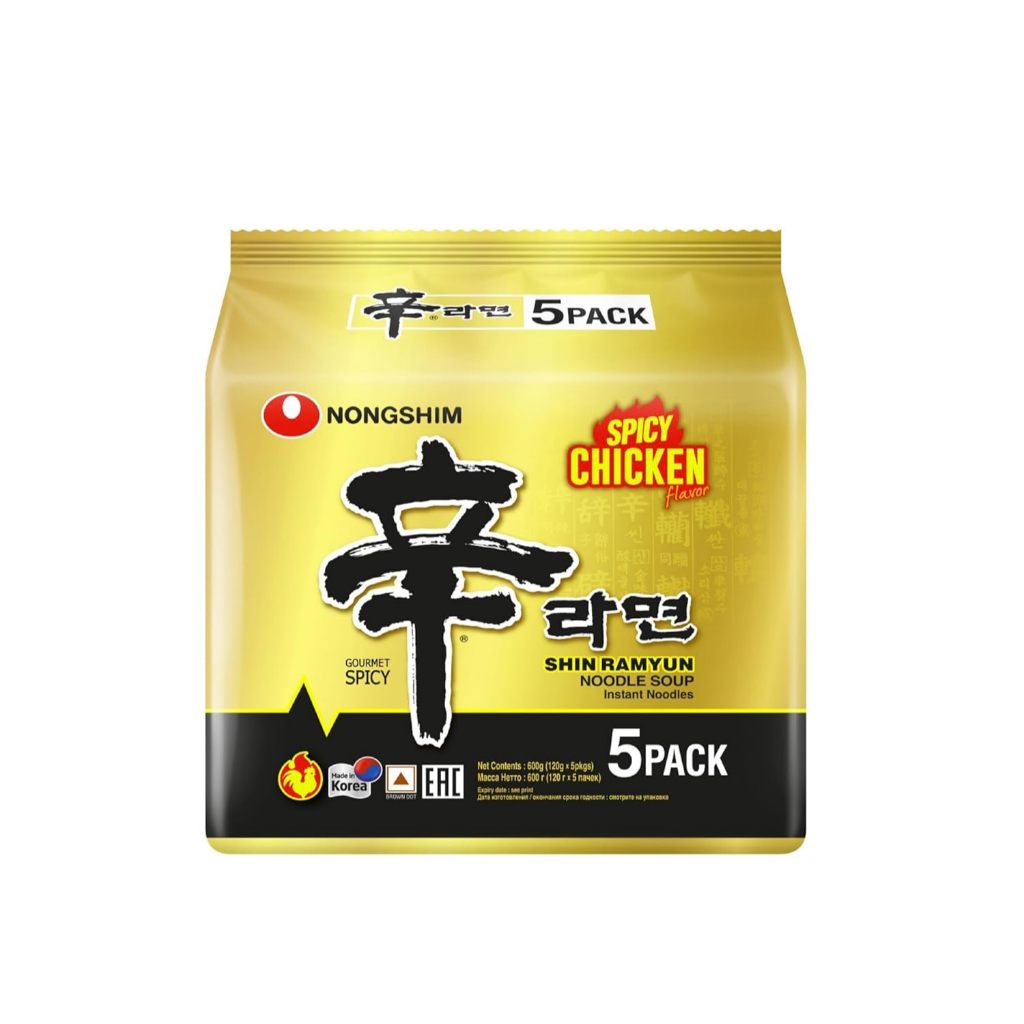 Nongshim Shin Ramyun Instant Noodle - Spicy Chicken GOLD | Shopee Singapore