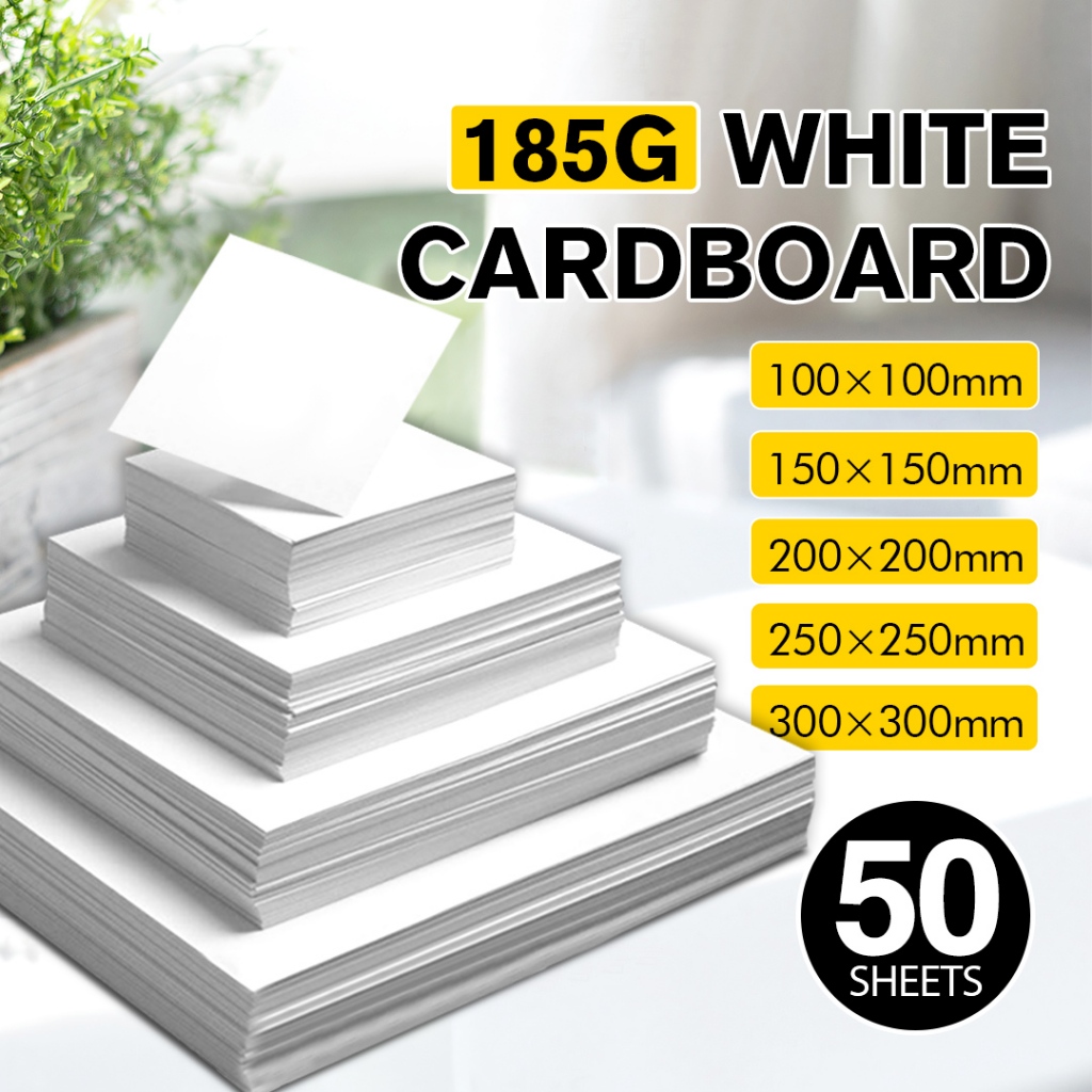 🇸🇬 185 GSM A4 Thick Cardstock Art Card Ivory Card 50 Sheets for Digital ...