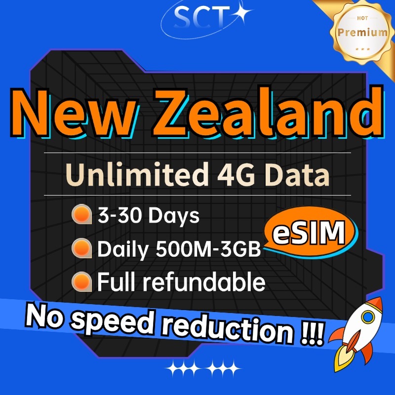 New Zealand eSIM 3-30Days Daily 500MB-3GB Unlimited Data New Zealand ...