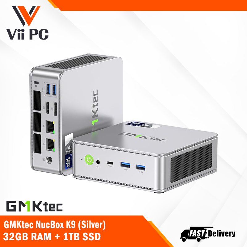 GMKtec NucBox K9 Silver - Intel Core Ultra 5 Processor , 32GB RAM + 1TB ...