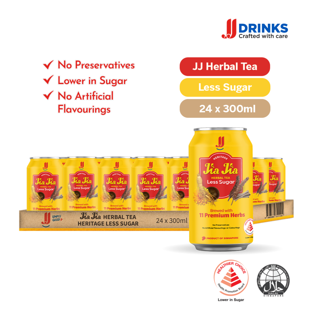 Jia Jia Herbal Tea Heritage Less Sugar 300ml x 24cans | Shopee Singapore