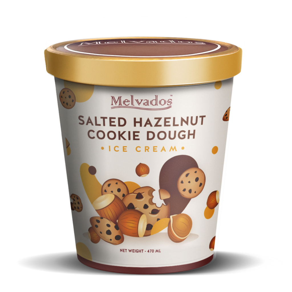 Melvados - Salted Hazelnut Cookie Dough 470ml (Halal) | Shopee Singapore