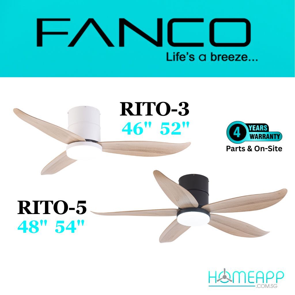 FANCO CO-FAN ceiling fan Rito 3 5 smart wifi 24W LED light remote ...