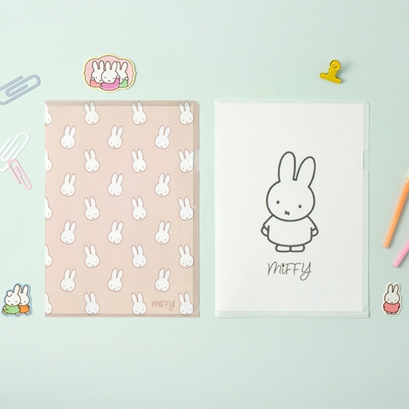 Miffy PP A4 Document File Folder Paper L Holder Cute Korean Stationery ...