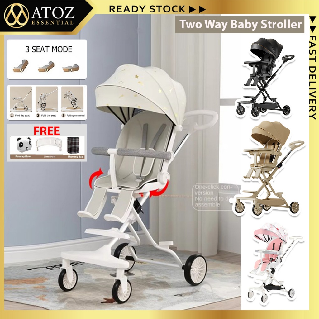 [SG STOCK] Foldable Stroller for Baby / 360 Two-Way Rotating Baby ...