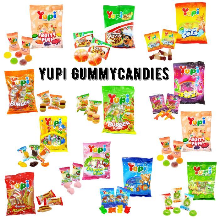 [SG Stock] Yupi Gummy Candy Sweet Burger Hot Dog Strawberry Kiss Neon ...