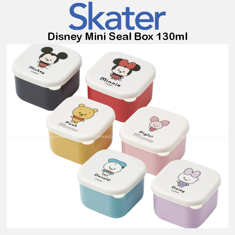 [SKATER] Antibacterial Mini Seal Box 130ml 2p MO1WAG (Mickey&Minnie / Pooh&Piglet / Donald&Daisy ...