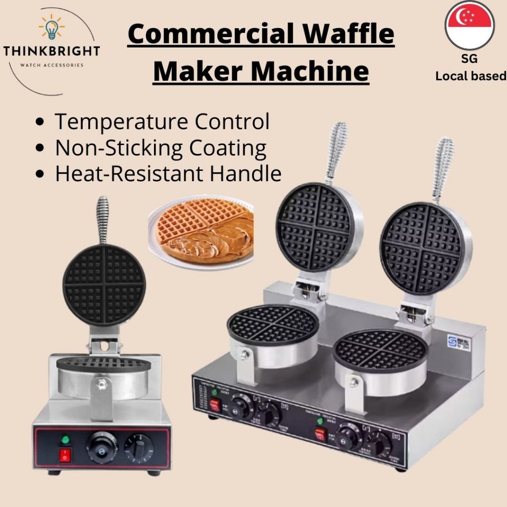 [SG] Commercial Waffle Maker Machine Toast Machine Double Headed Bistro ...