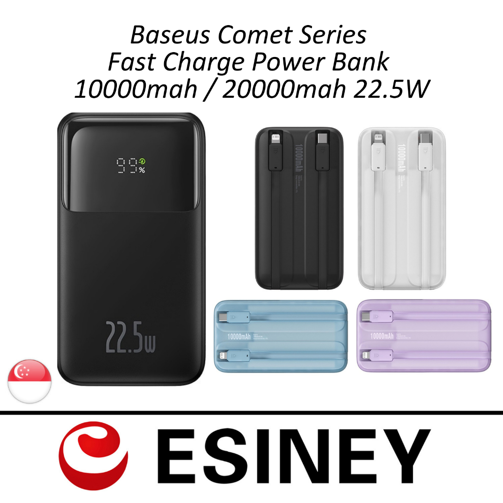 Baseus Comet Series Fast Charge Power Bank 10000mAh/ 20000mAh 22.5W SCP ...