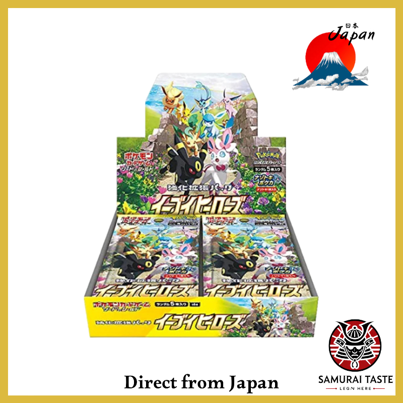 Pokemon Card Sword & Shield Pack Eevee Heroes Booster Box With Syhrink ...