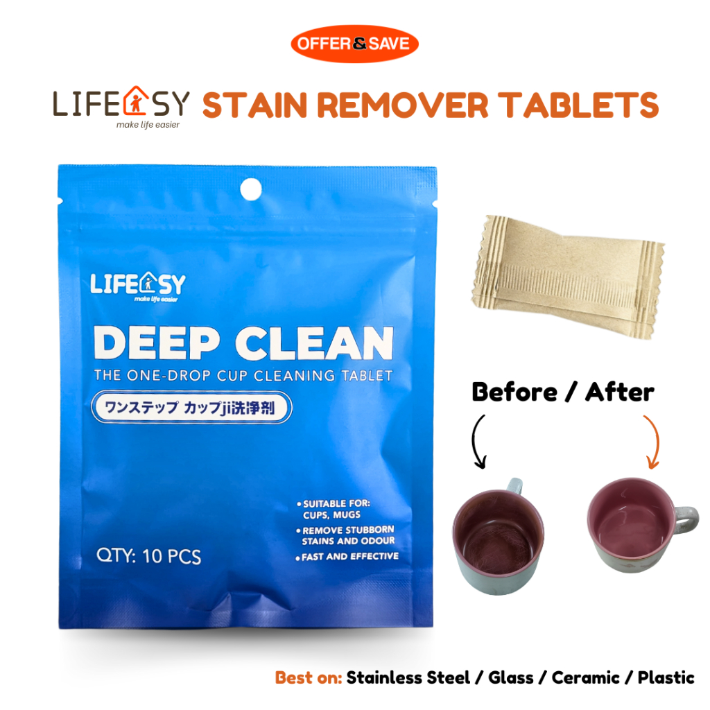 Lifeasy Deep Clean Effervescent Tablets Cup Cleaning Tablets Stain ...