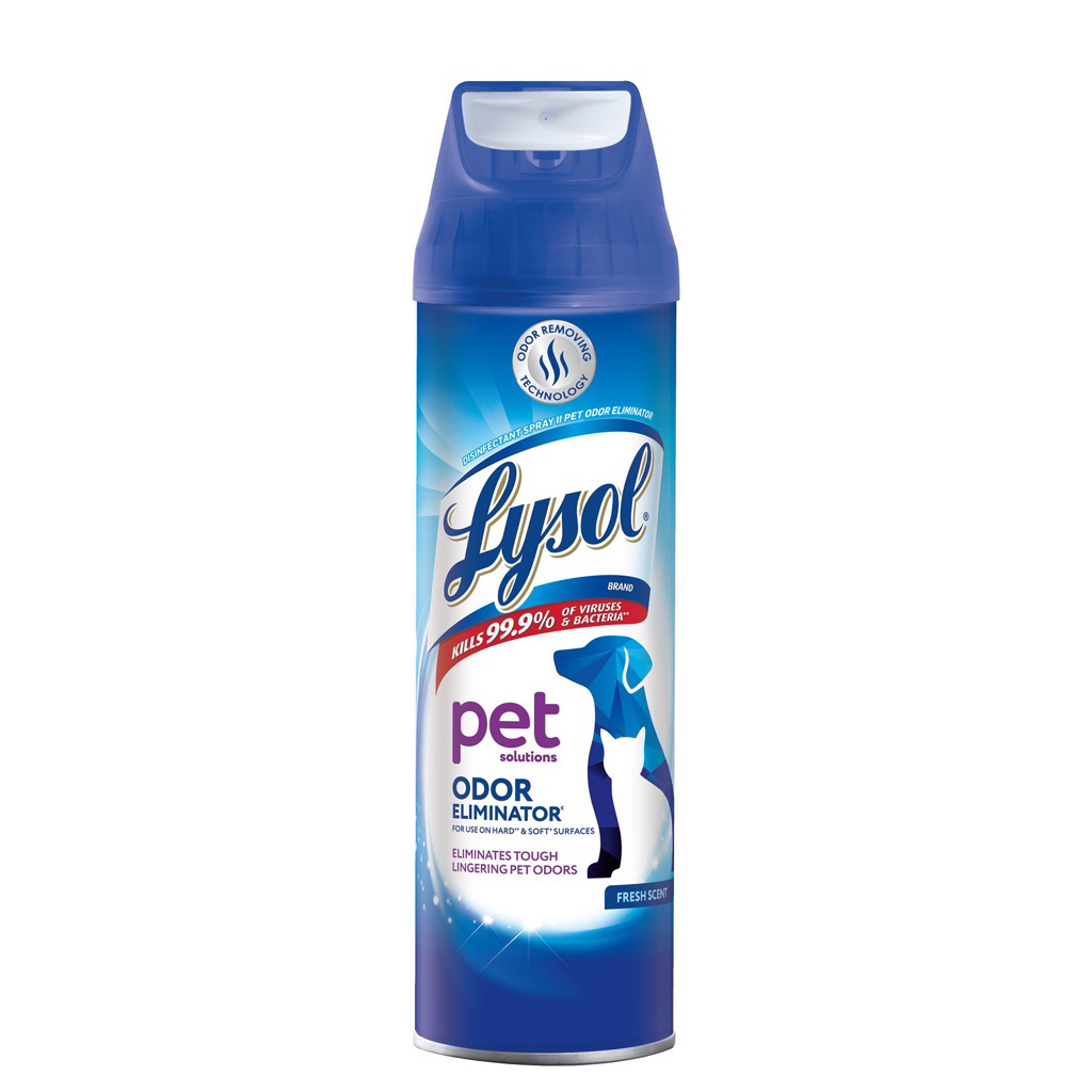 Lysol Disinfectant Pet Aerosol Odor Eliminator Spray 425g | Shopee ...