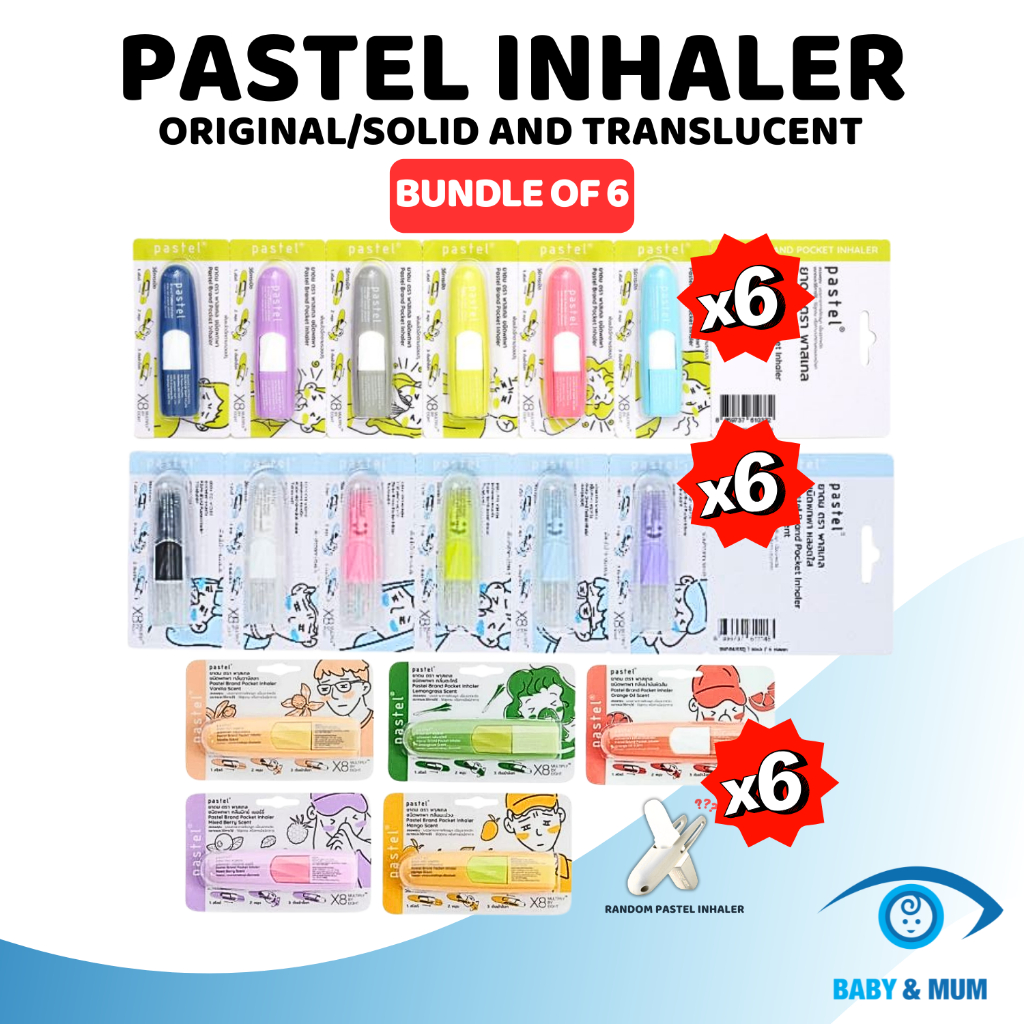 Pastel Pocket Inhaler Bundle of 6 | Pastel Brand Solid & Translucent ...