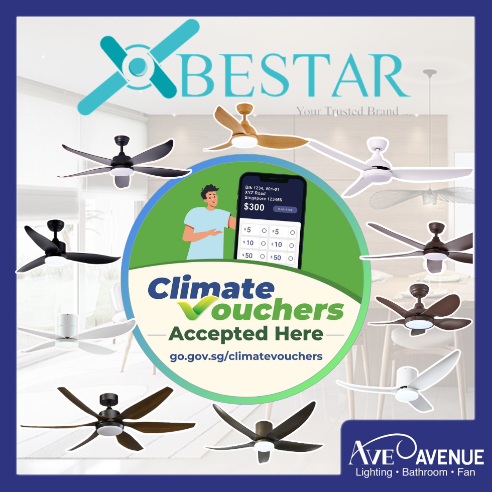 [NEA CLIMATE VOUCHER] Bestar DC Motor Ceiling Fan with LED Light and ...