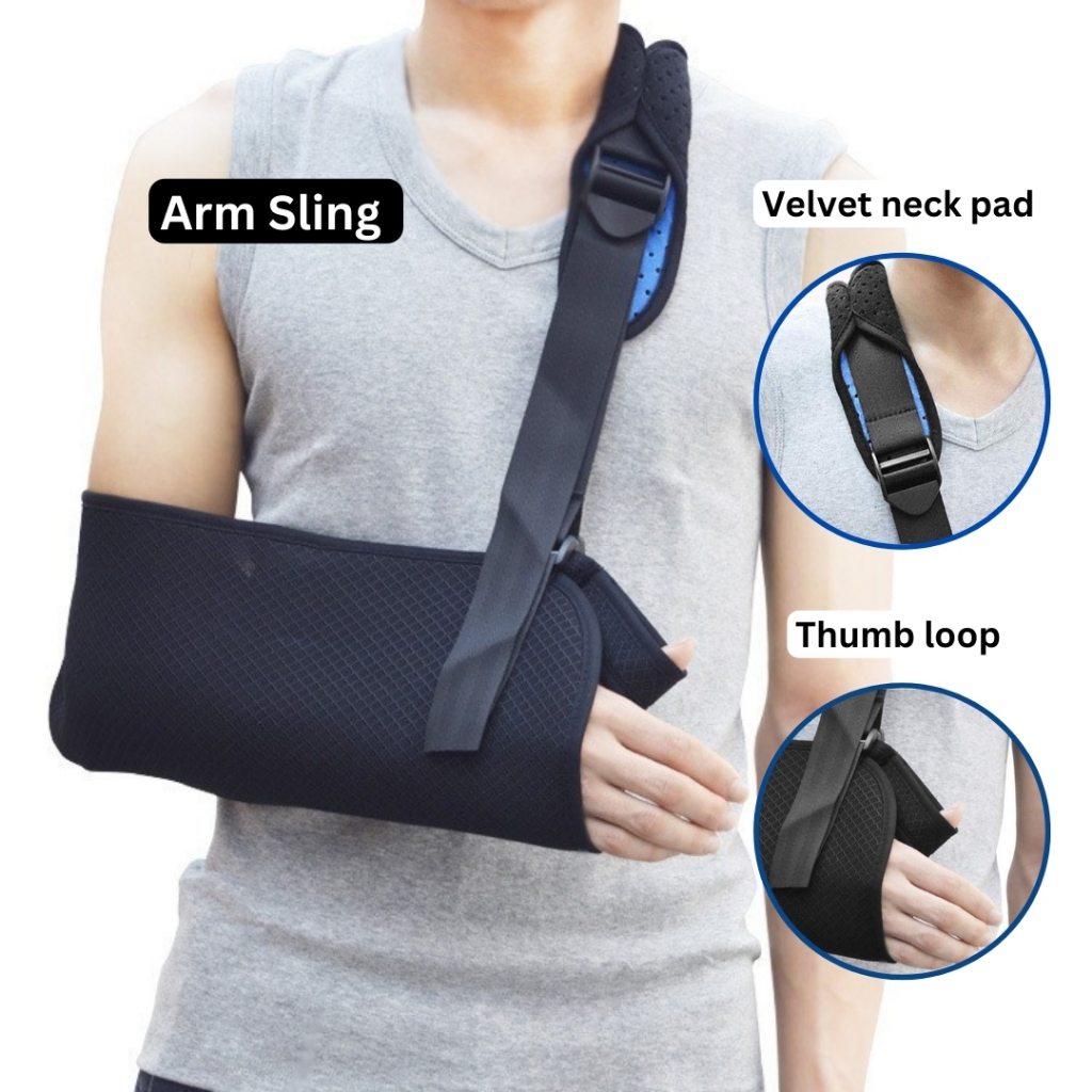 Shoulder Arm Sling Brace Elbow Forearm Fracture Support Guard Adult Kid ...