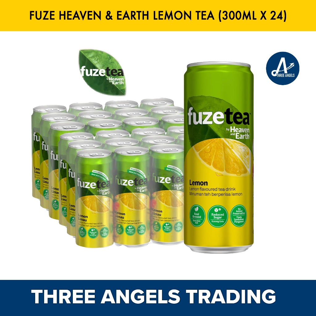 Fuze Heaven & Earth Lemon Tea (300ml x 24) | Shopee Singapore