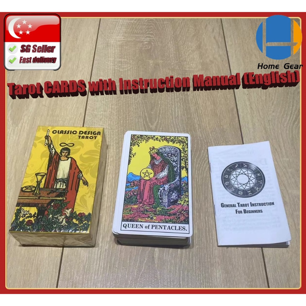 [SG seller] The Classic Design Tarot CARDS with Instruction Manual ...