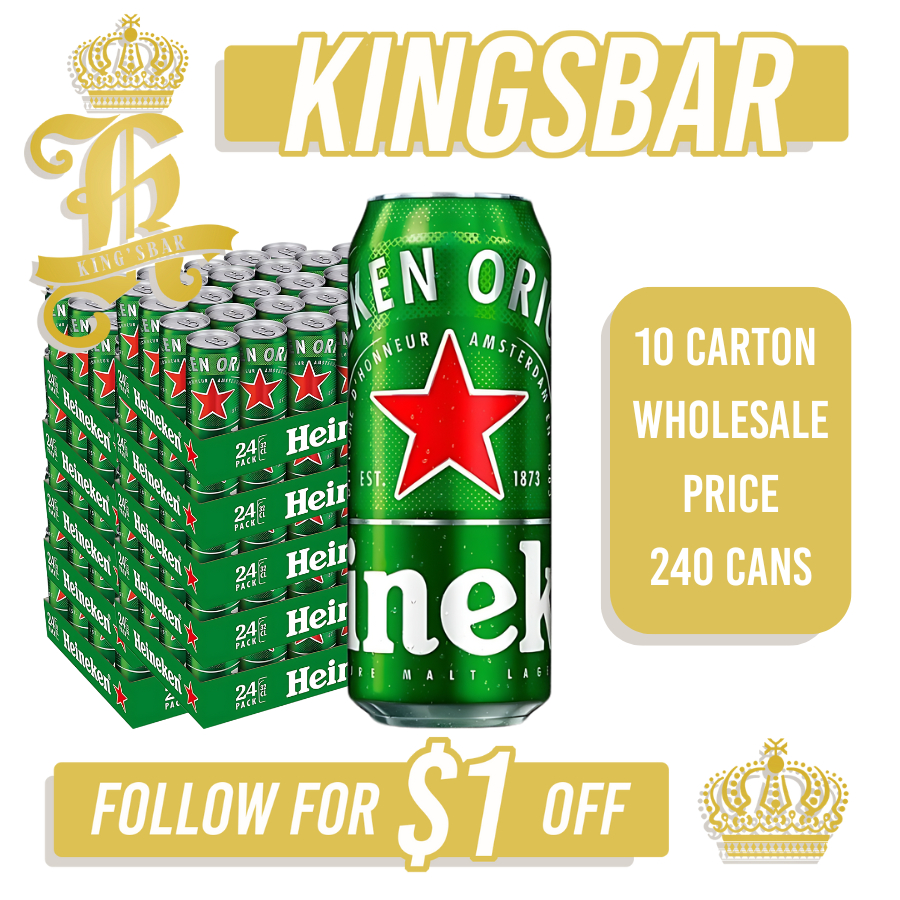 Heineken 24x320ml Beer Slim Can 10 Cartons (Agent Stock) (BBD: Aug/2026 ...
