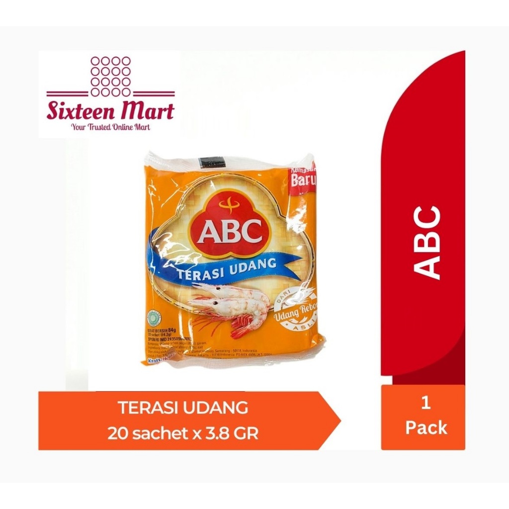 ABC Terasi Udang 1 pack contains 20 sachet x 3.8 gram (SG) | Shopee ...