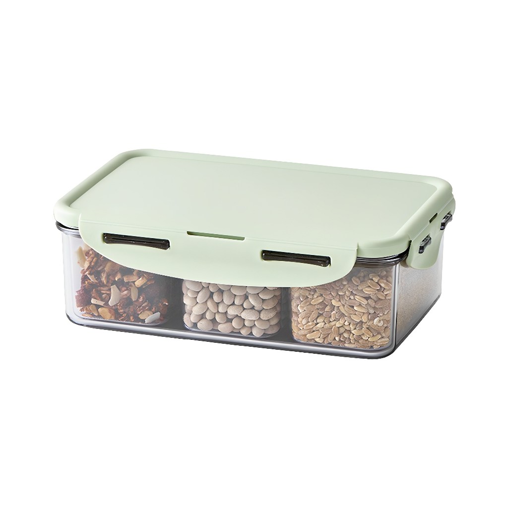 LocknLock Bisfree Pure Rectangular 1L Divided Case Stackable Food ...