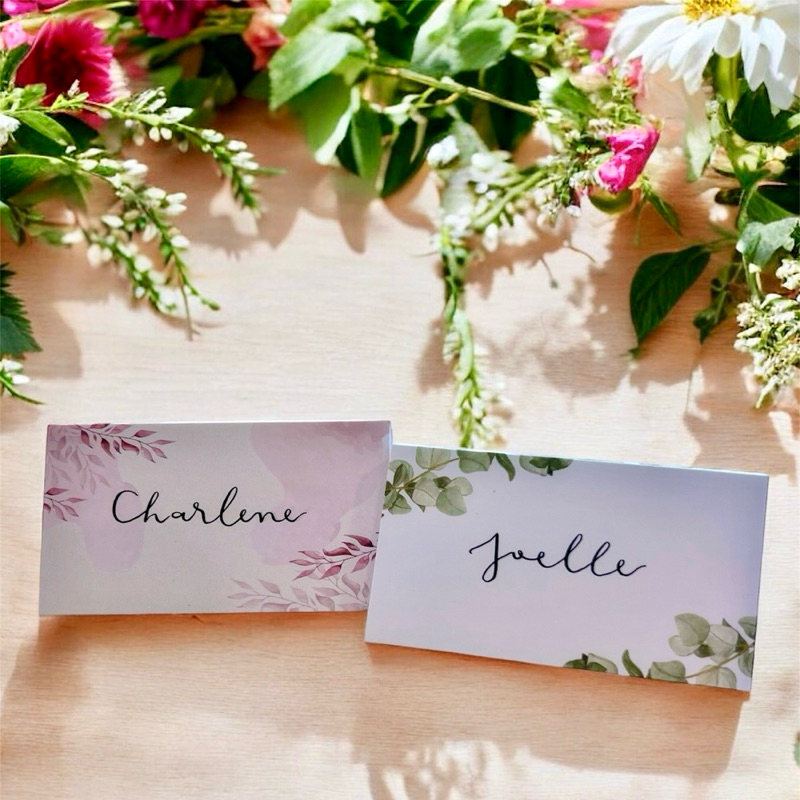 Wedding table tent cards/ Place cards/ Guests name cards calligraphy ...