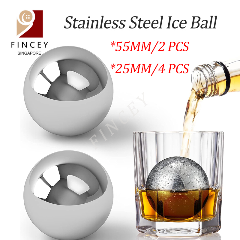 【SG】Whiskey Ice Ball Whiskey Stone Premium Stainless Steel Whiskey ...