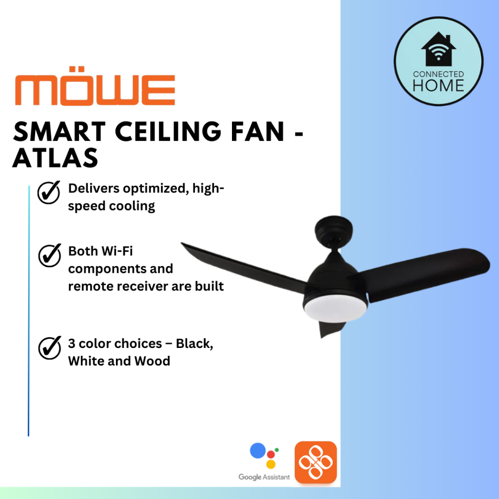 (FREE INSTALLATION) MOWE Smart Ceiling Fan 36" MW368F DC Brushless ...