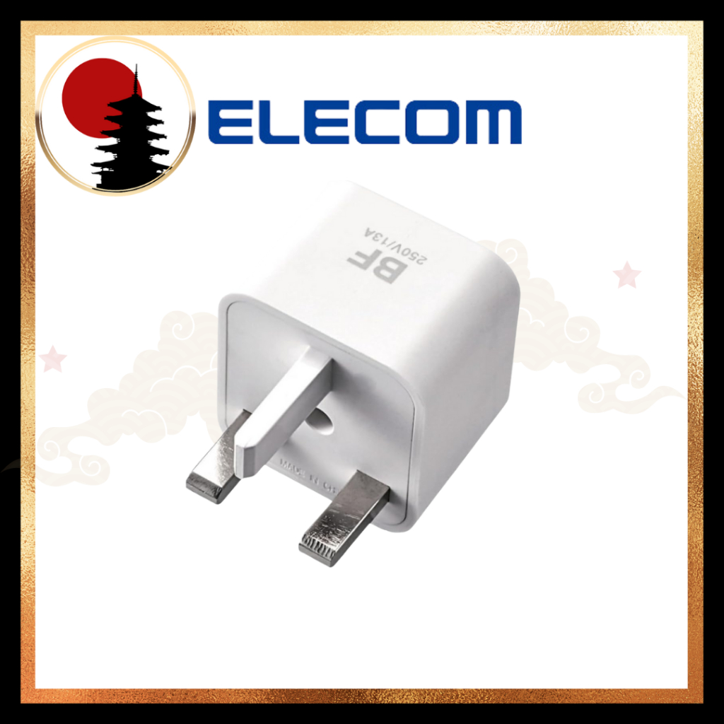 ELECOM International Power Plug BF Type Double Safety Design T-HPABFWH ...