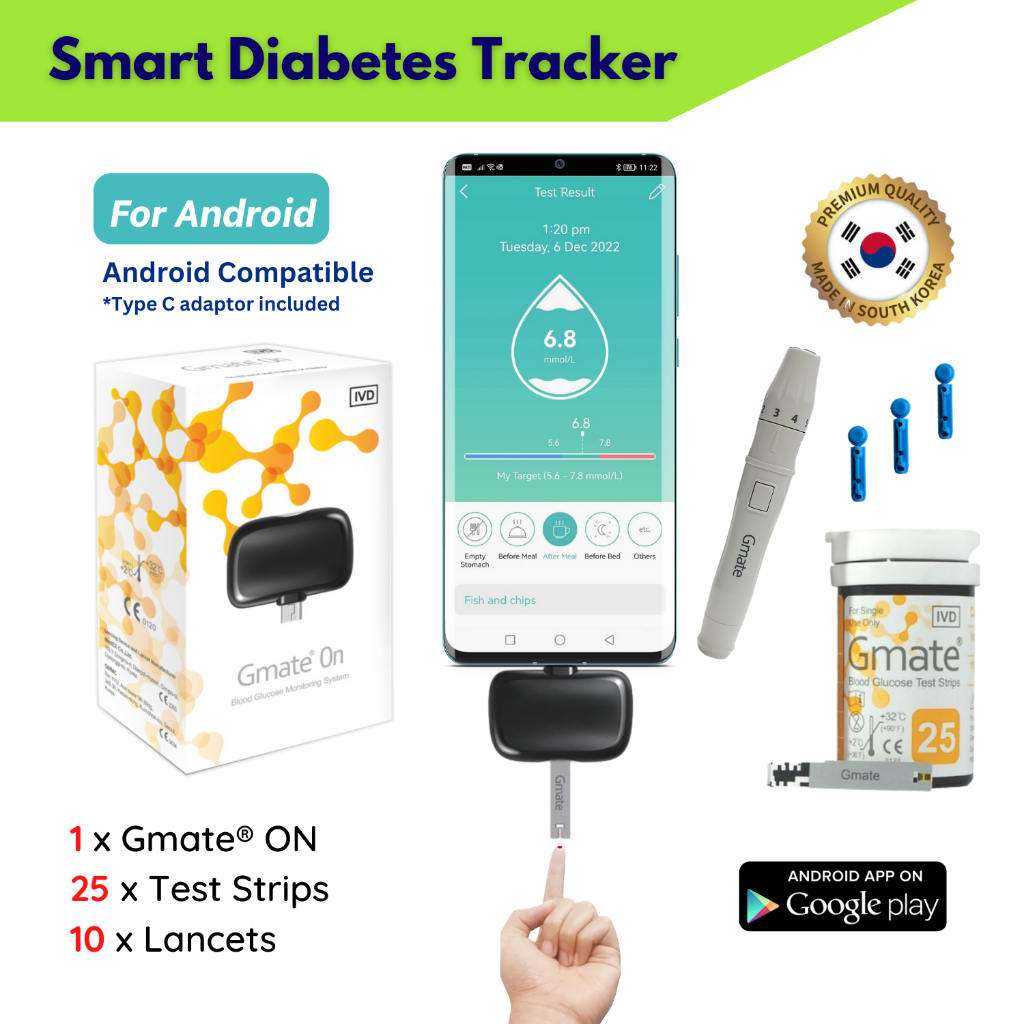 [Clearance Sales]For iPhone & Android Gmate® Blood Glucose Meter Test ...